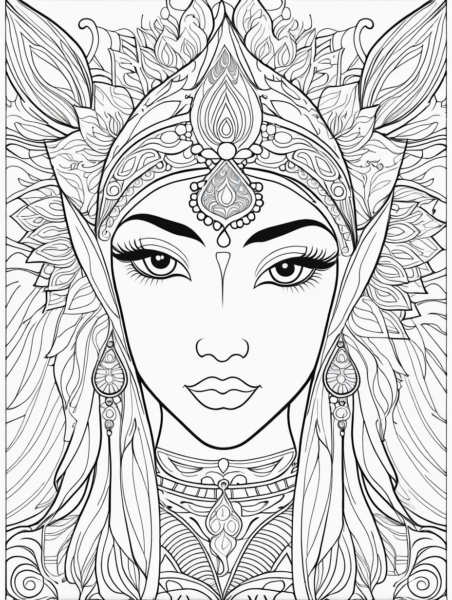 Kolorowanki: Elfy - antystresowe mandale dla dorosłych do druku