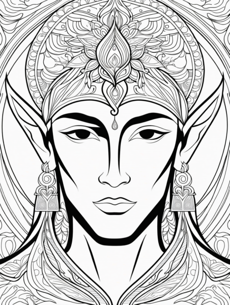 Kolorowanki: Elfy - antystresowe mandale dla dorosłych do druku